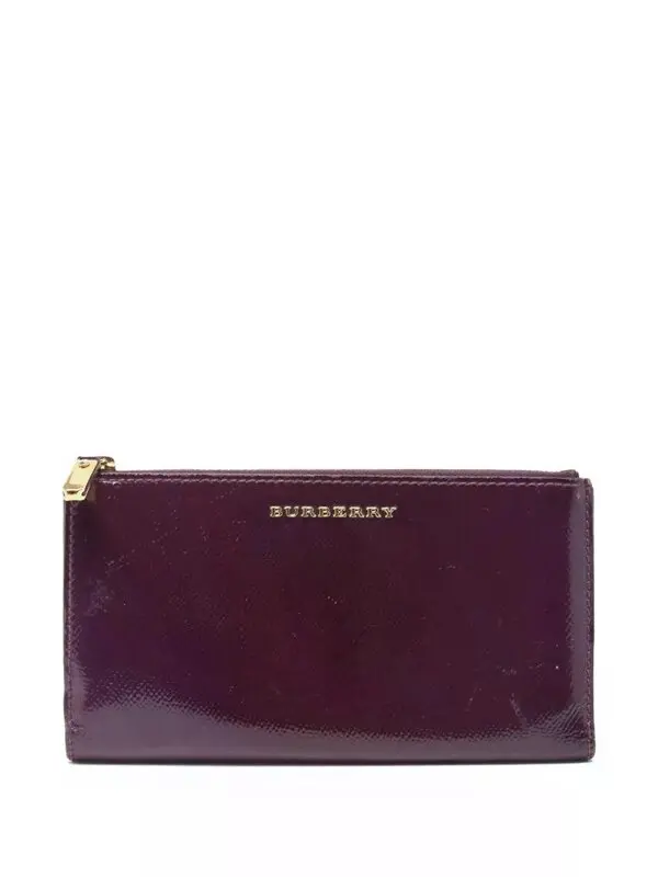 Burberry Patent-leather Wallet - Purple
