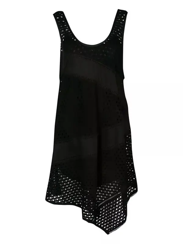 Marc Jacobs Vintage Eyelet Asymmetrical Hem Dress - Black