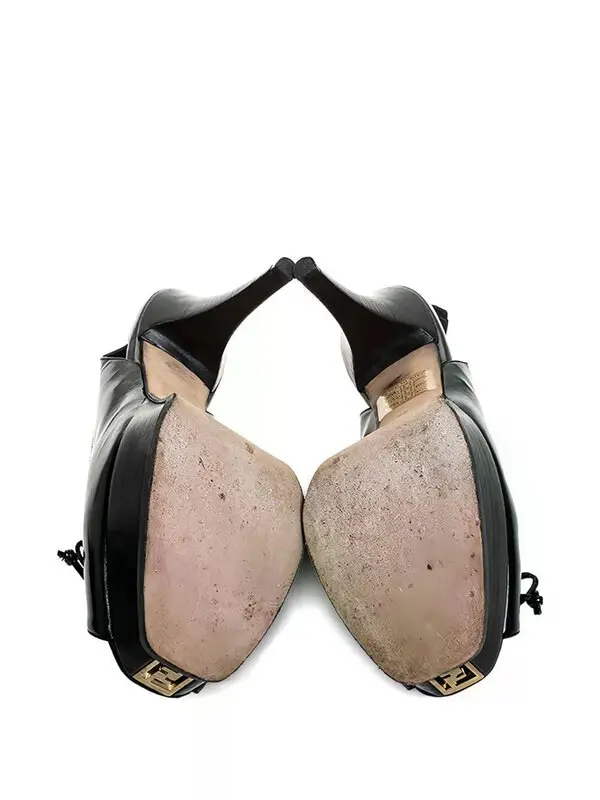 Fendi 100mm Bow Detail Slingback Sandals