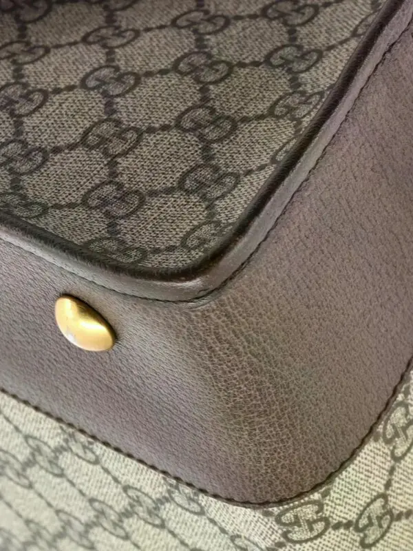 Gucci Ophidia Cut Out Handle Gg Coated Canvas Large Tote Bag - Neutrals