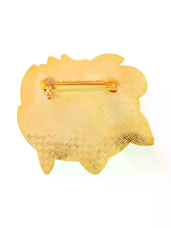 SUSAN CAPLAN 1980s Water Lily Brooch - Blue