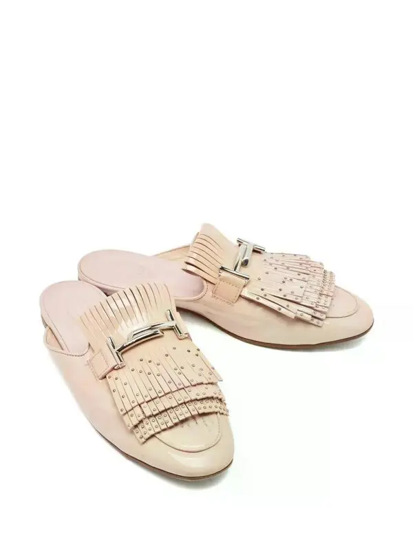 TOD'S Fringed Studded Mules
