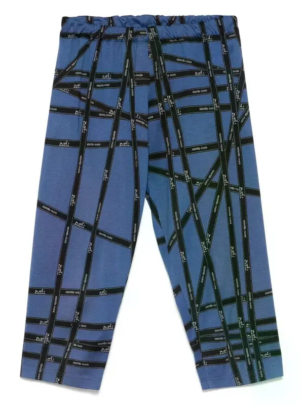 Hermès 2000s Logo-print Leggings - Blue