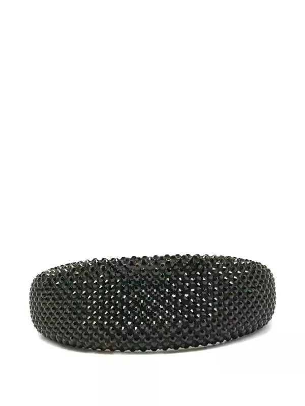 Prada Satin Crystal-embellished Headband - Black