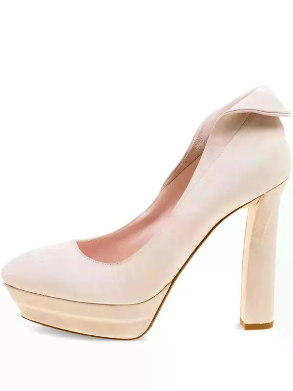 Bottega Veneta 120mm Suede Platform Pumps