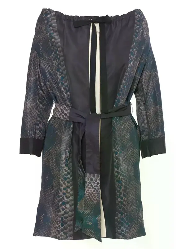 Prada Python Print Overcoat