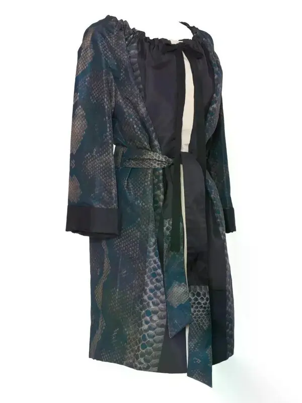 Prada Python Print Overcoat