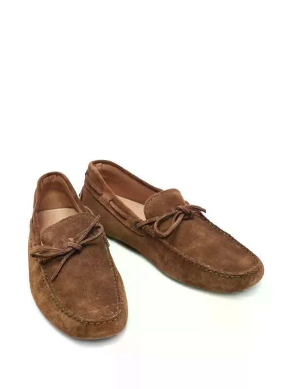 TOD'S Suede Boat Shoes - Brown