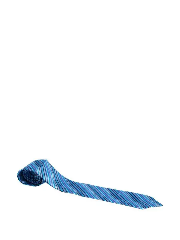 Brioni Diagonal-stripe Silk Tie - Blue