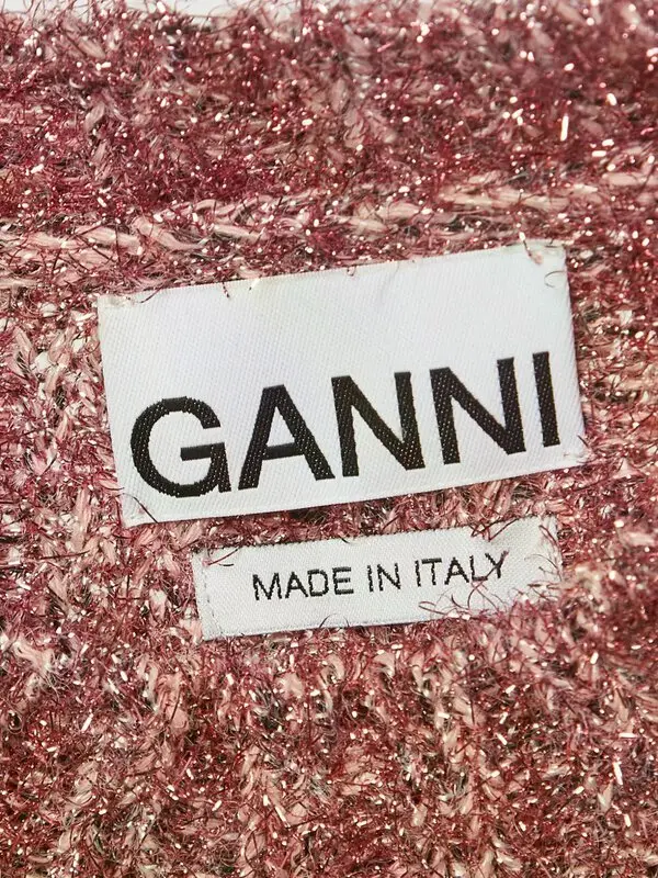 GANNI Crystal-button Ribbed Vest