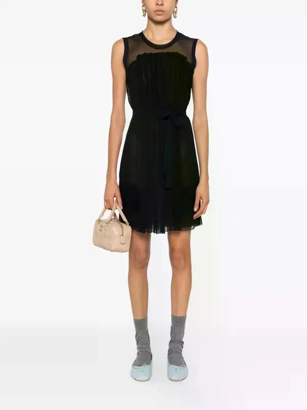 Miu Miu 2010 Pleated Silk Minidress