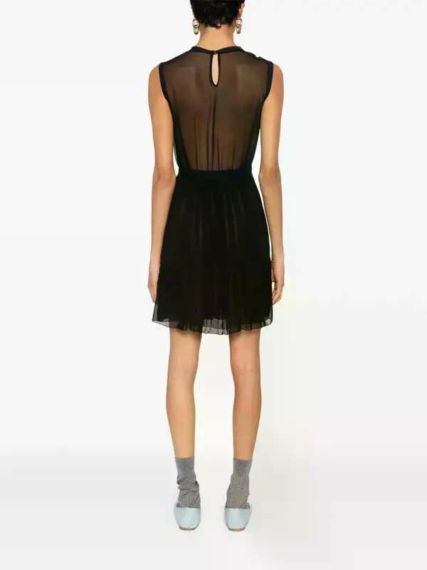 Miu Miu 2010 Pleated Silk Minidress