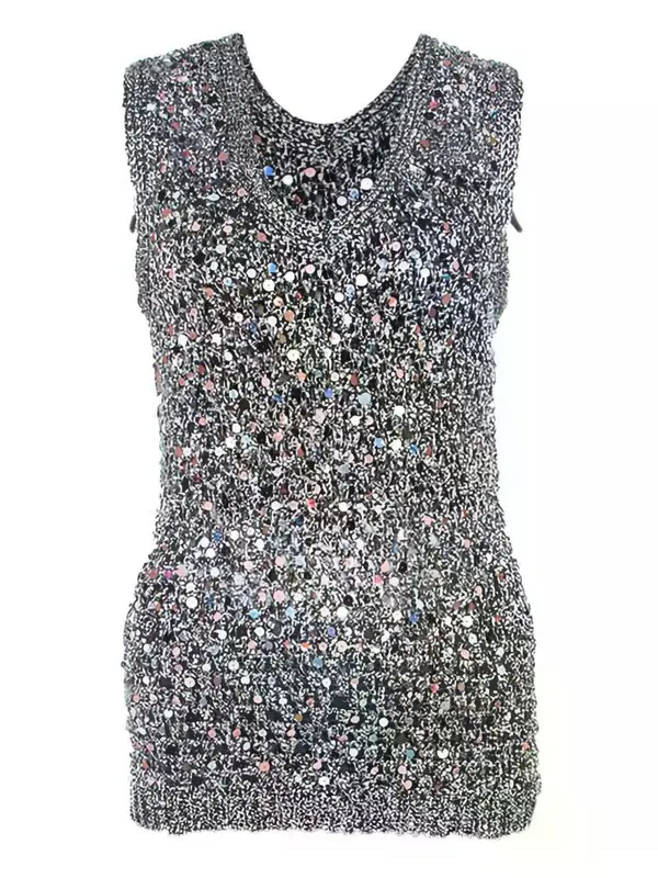 Zac Posen Sequin-embellished Sleeveless Top
