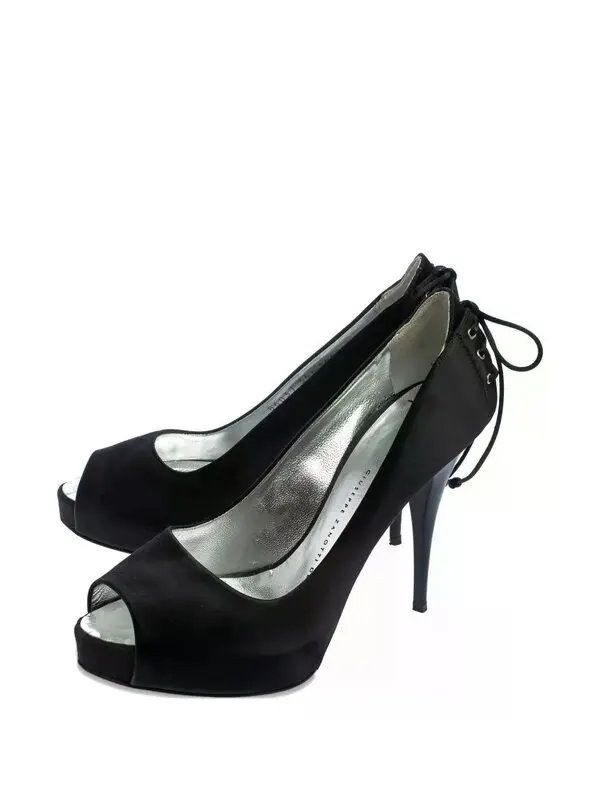 GIUSEPPE ZANOTTI 110mm Satin Pumps - Black