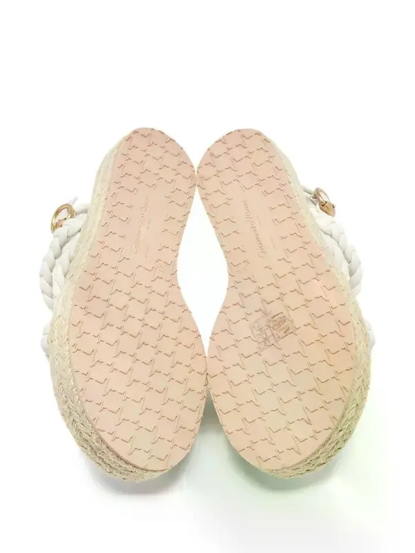 GIANVITO ROSSI 30mm Braided Raffia Sandals