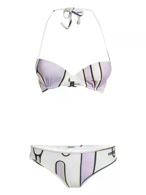 Kenzo Abstract-print Bikini - Purple