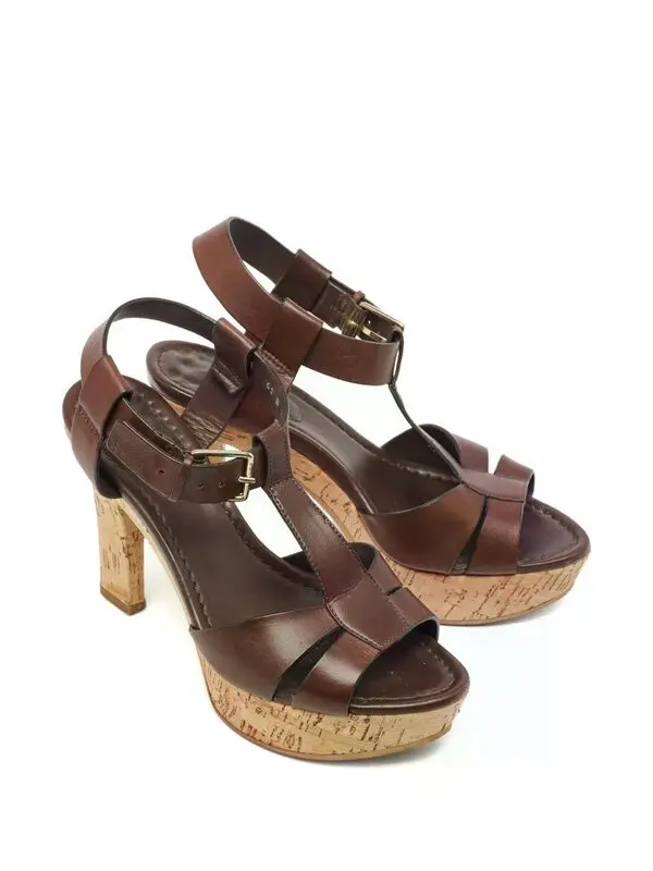 Santoni Leather Heeled Sandals