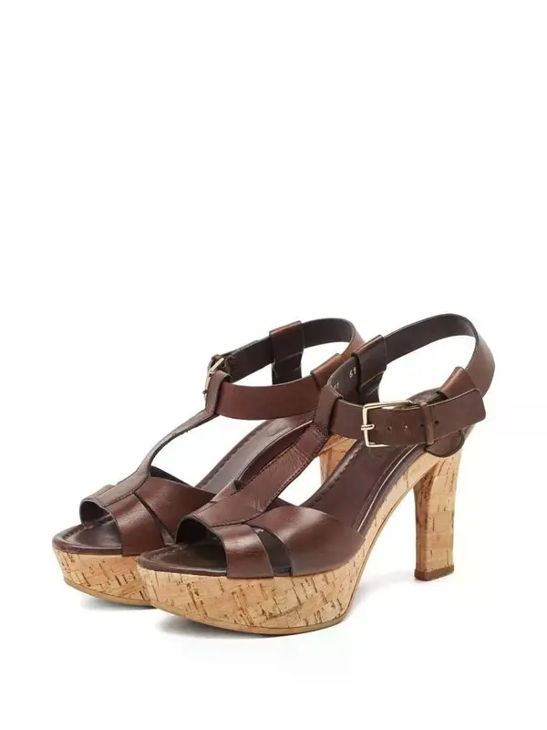 Santoni Leather Heeled Sandals