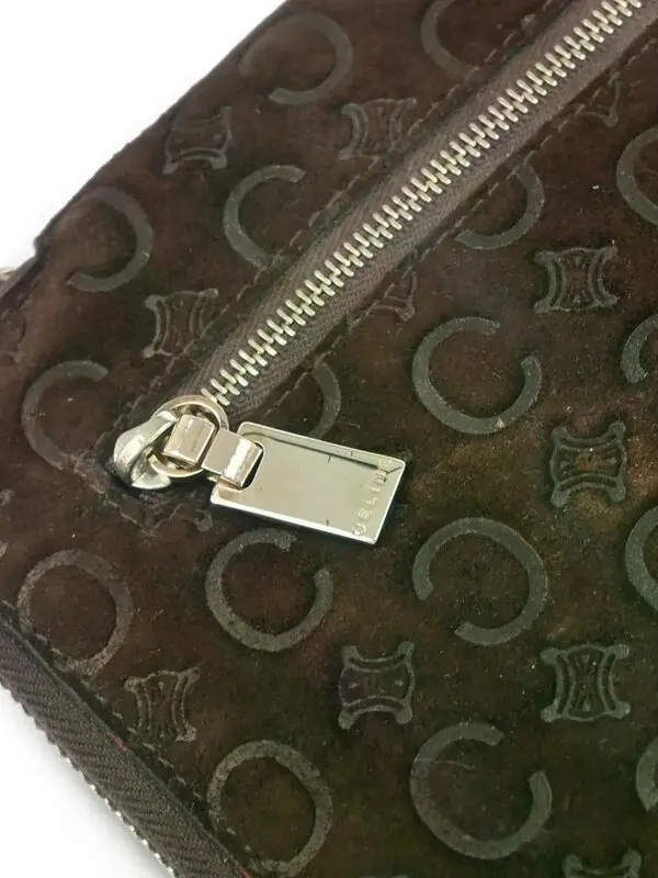 Celine Monogram-embossed Leather Wallet