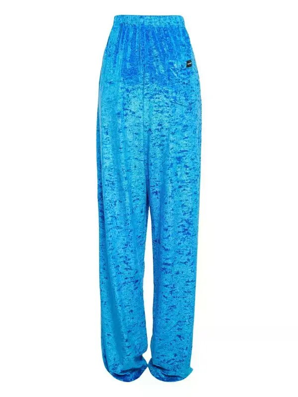 Balenciaga Velvet Trousers - Blue