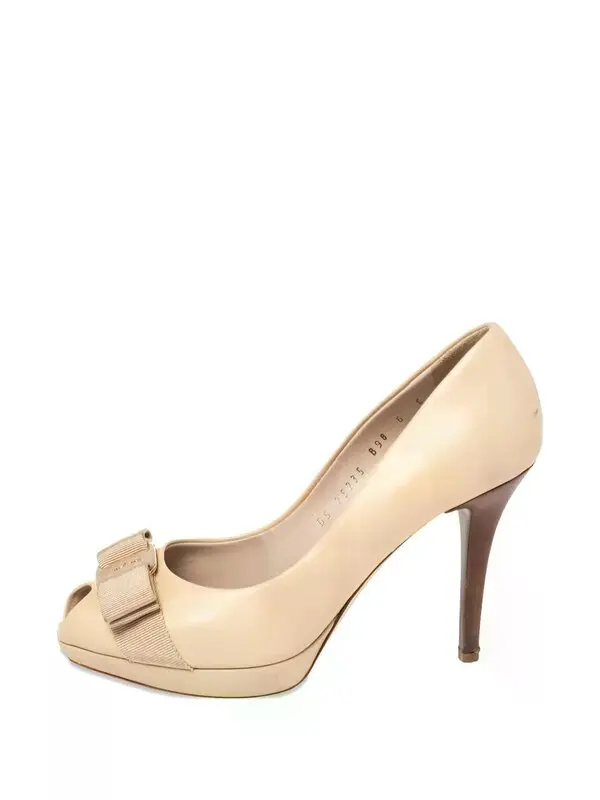 FERRAGAMO 95mm Vara Peep-toe Pumps