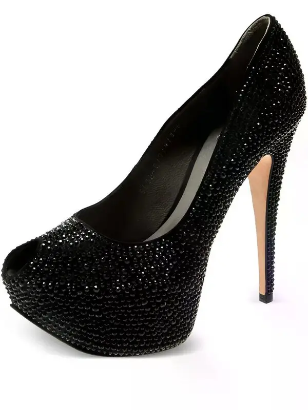 GINA 145mm Crystal-embellished Pumps