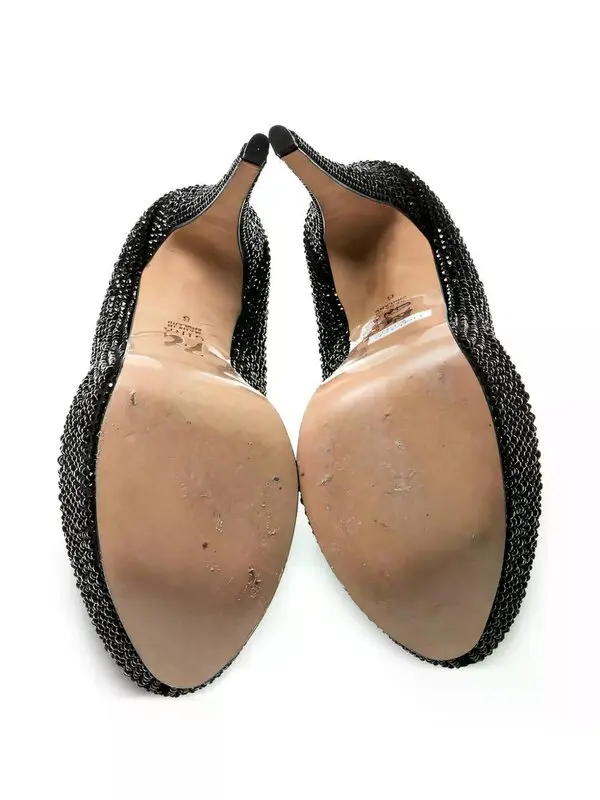 GINA 145mm Crystal-embellished Pumps
