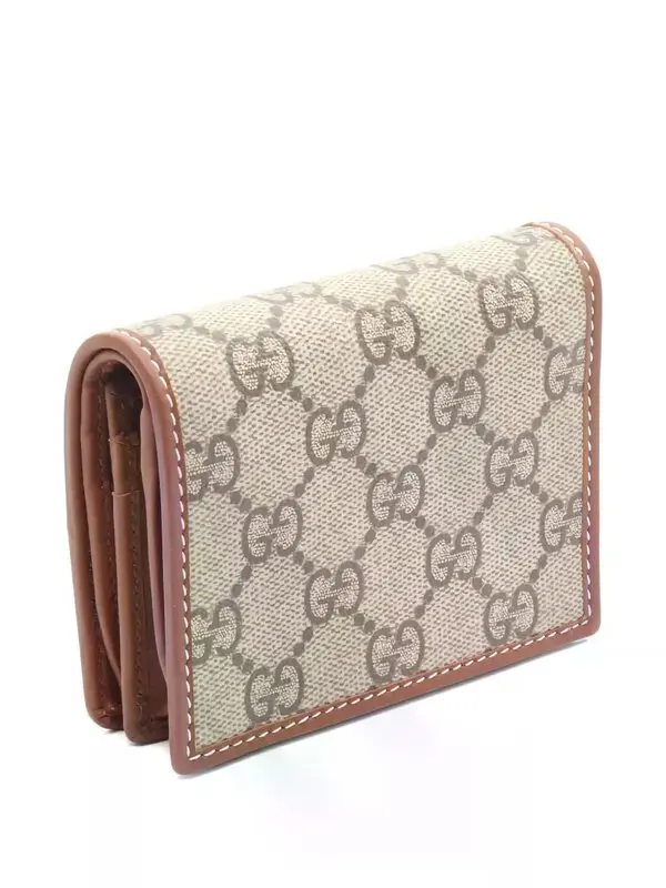 Gucci Small Gg Supreme Wallet - Brown