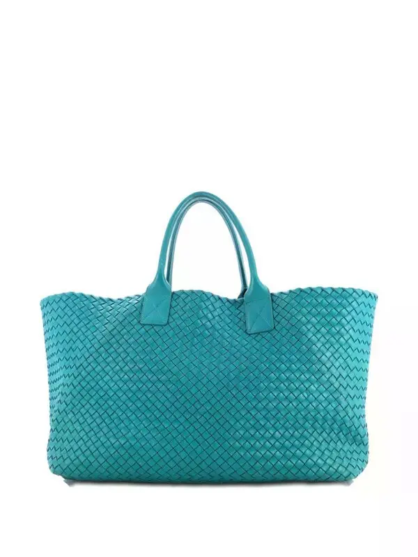 Bottega Veneta Cabat Intrecciato Nappa Medium Tote Bag - Blue