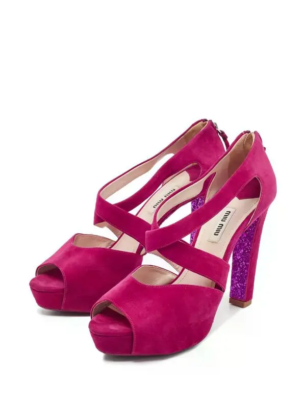 Miu Miu 130mm Suede Platform Pumps