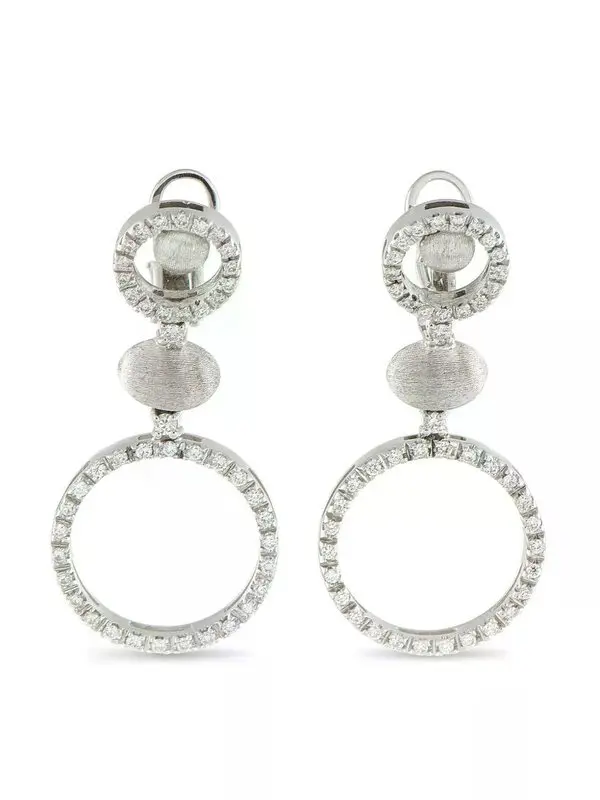 NANIS 18k White Gold Diamond Earrings - Silver