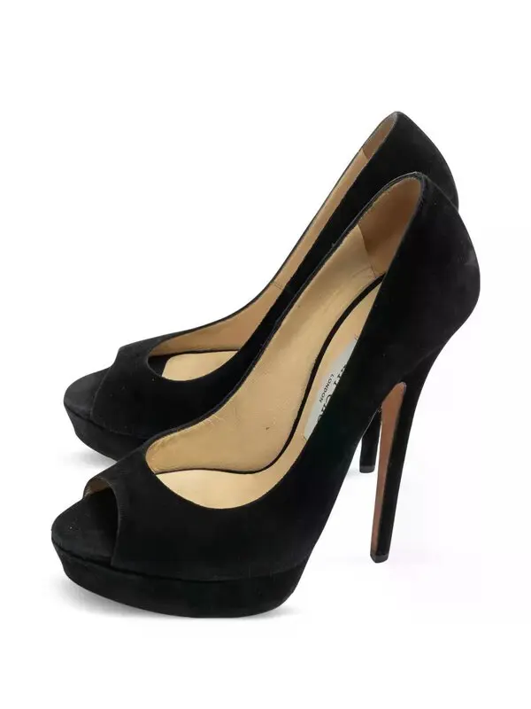 JIMMY CHOO 150mm Suede Heeled Pumps - Black