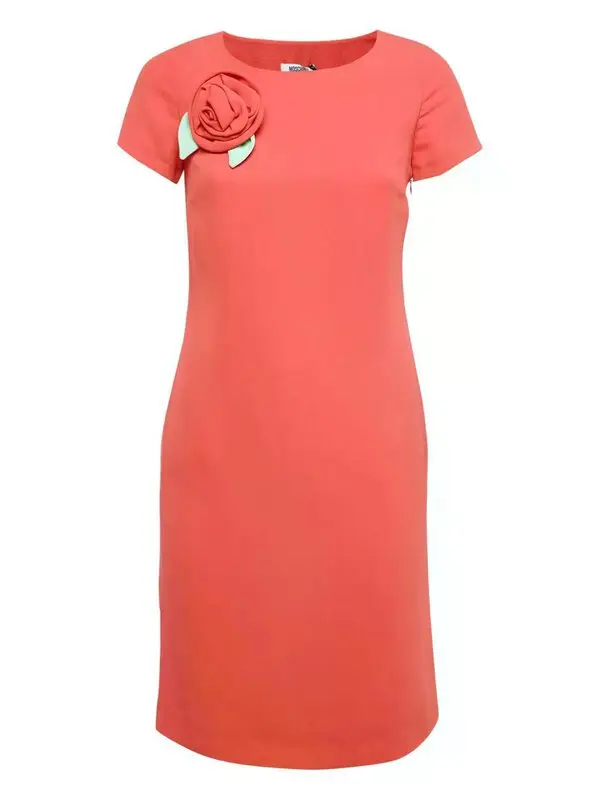 Moschino Floral-appliqué Midi Dress