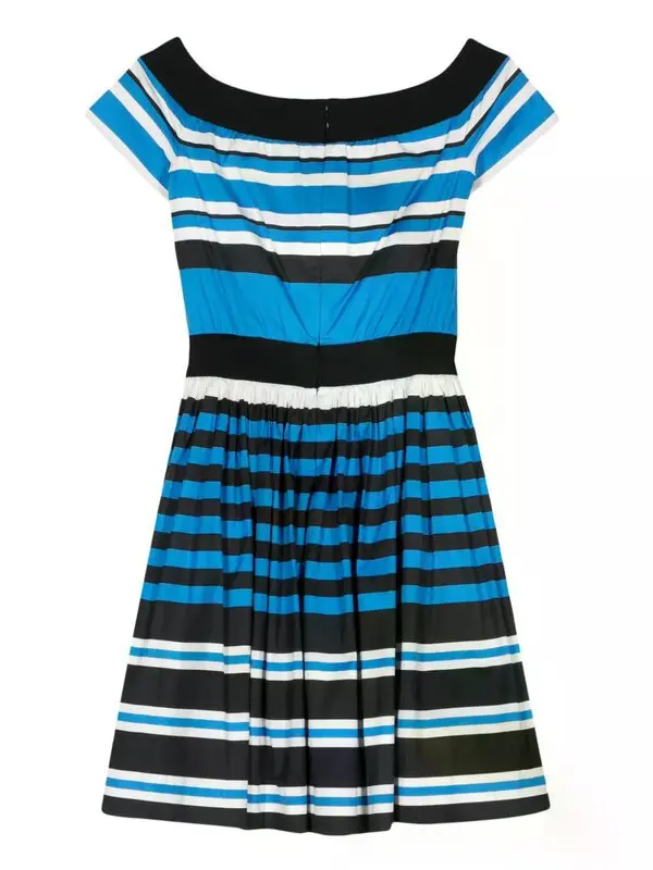 Prada 2000s Striped Flared Mini Dress