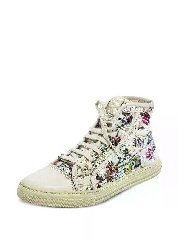 Gucci Floral High Top Sneakers