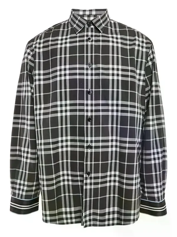 Burberry Checked Shirt - Black