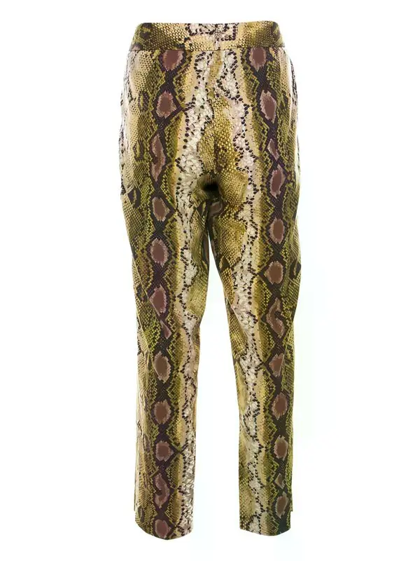 Michael Kors Snakeskin-print High-waist Trousers