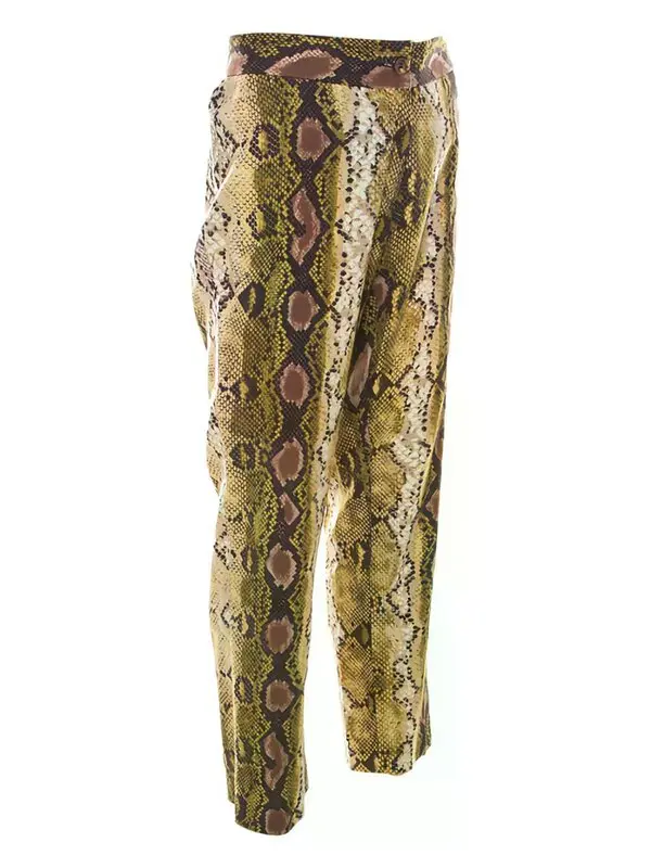 Michael Kors Snakeskin-print High-waist Trousers
