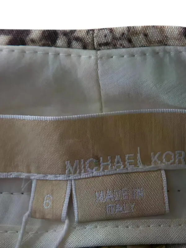 Michael Kors Snakeskin-print High-waist Trousers
