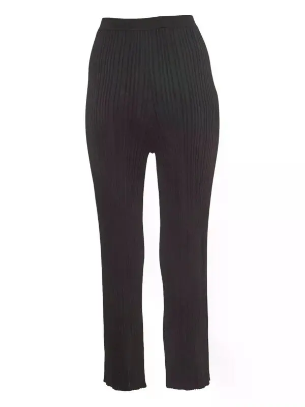DION LEE Ribbed Trousers - Black