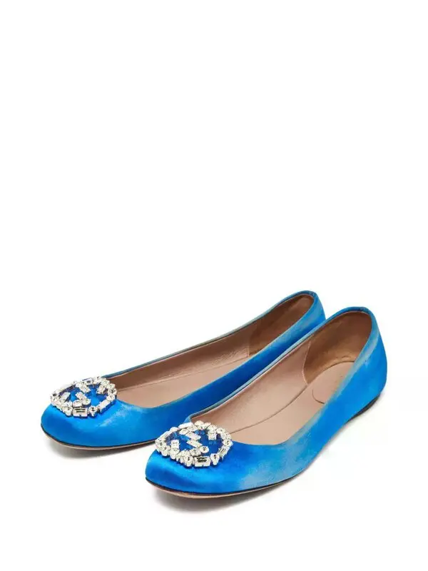 Gucci Interlocking-g Ballet Flats - Blue