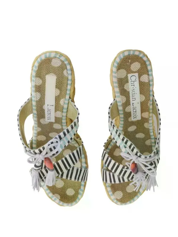 Christian Lacroix 110mm Striped Sandals