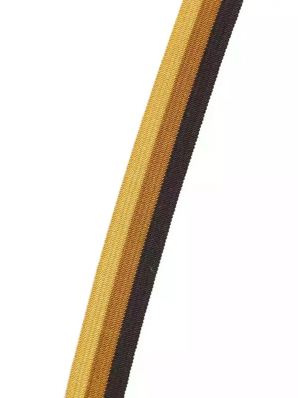 Vintage 1970s Striped Suspenders - Brown