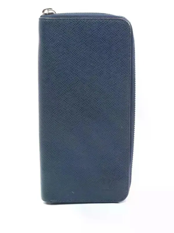LOUIS VUITTON Vertical Leather Wallet - Blue