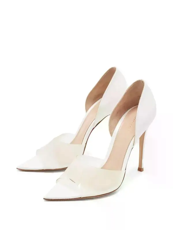 GIANVITO ROSSI Patent Leather Pumps With Clear Panel