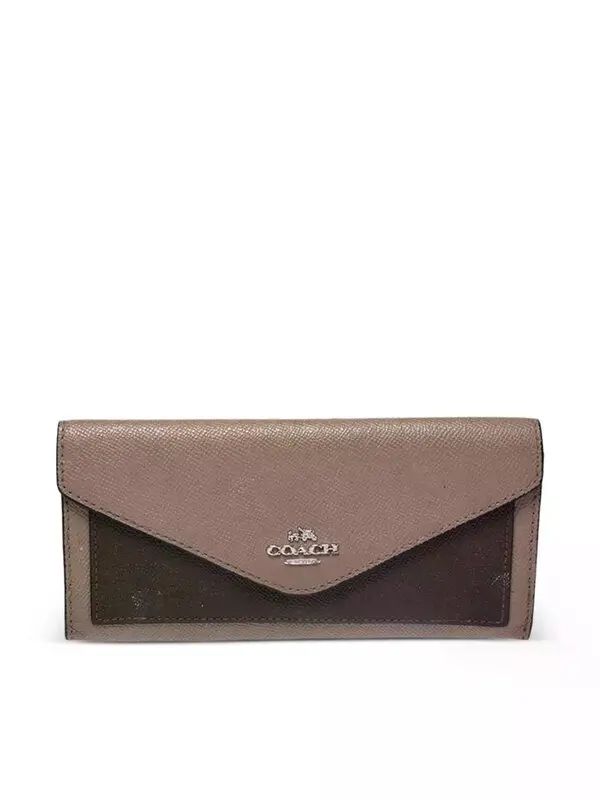 COACH VINTAGE Leather Continental Wallet - Neutrals