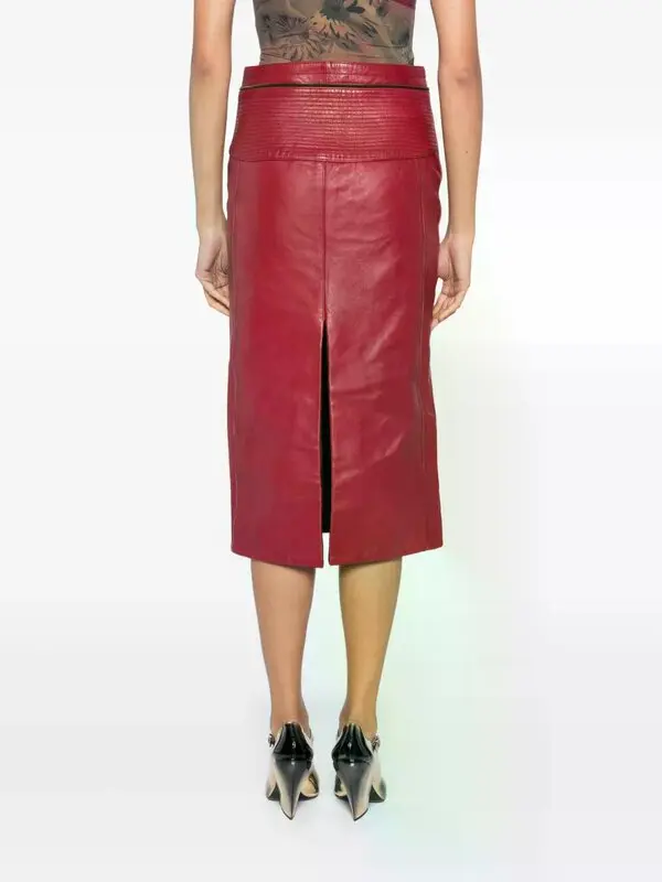 Chloé Leather Pencil Skirt