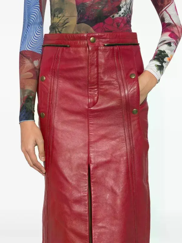 Chloé Leather Pencil Skirt