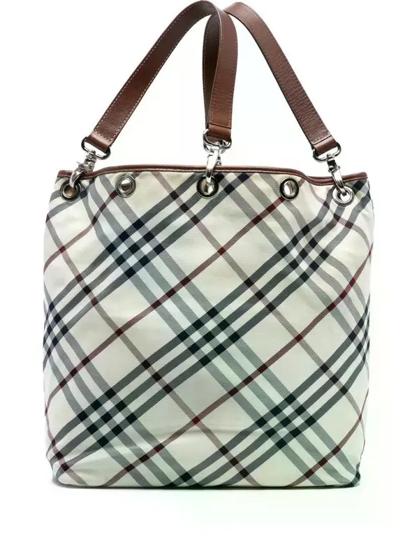 Burberry Nova Check Canvas Tote Bag - Brown