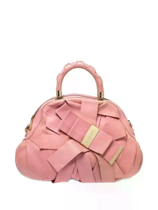 Versace Venita Bow Leather Tote Bag